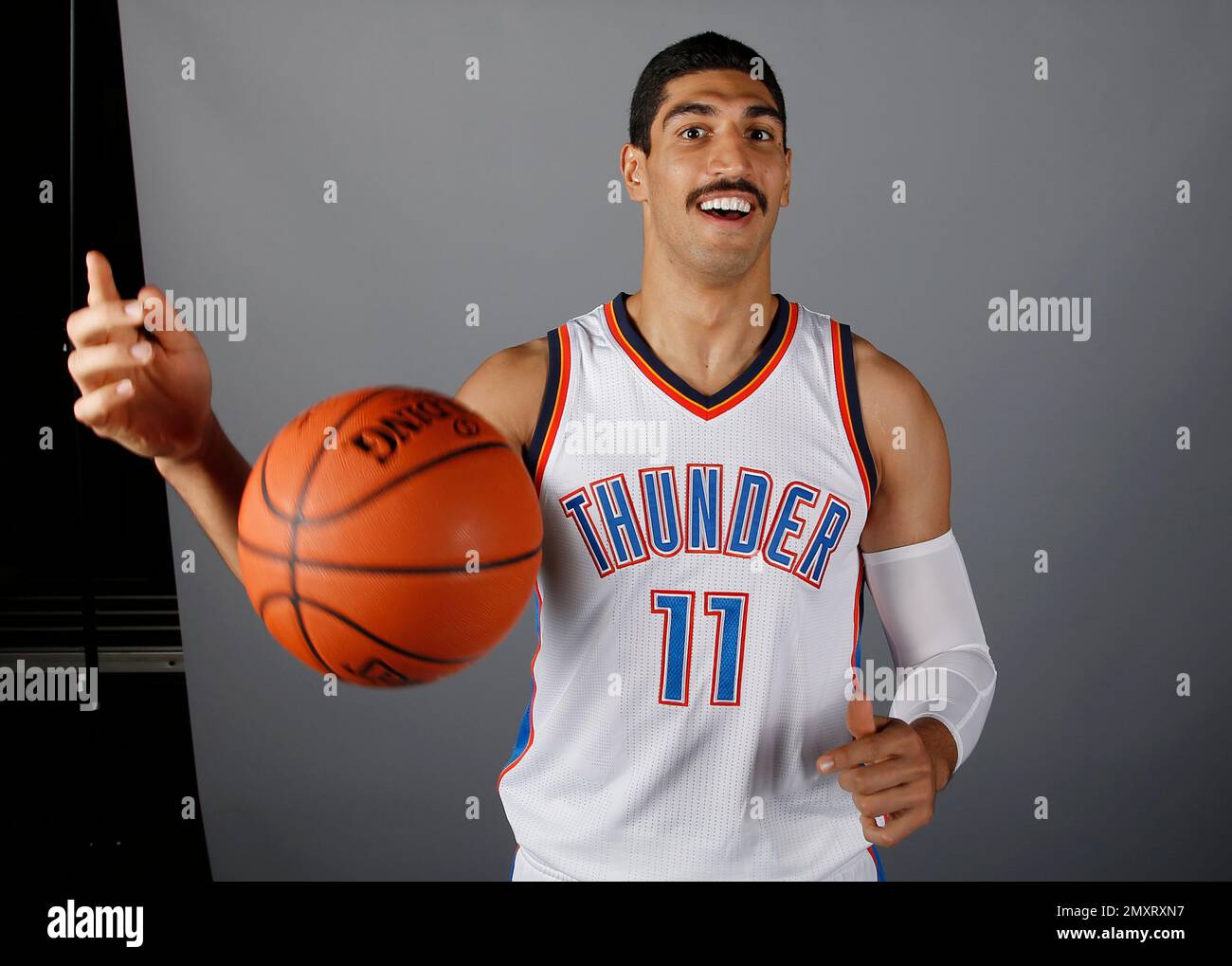 Oklahoma City Thunder center Enes Kanter is pictured during the 2016 ...