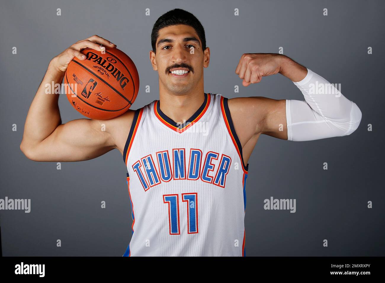 Oklahoma City Thunder center Enes Kanter is pictured during the 2016 ...