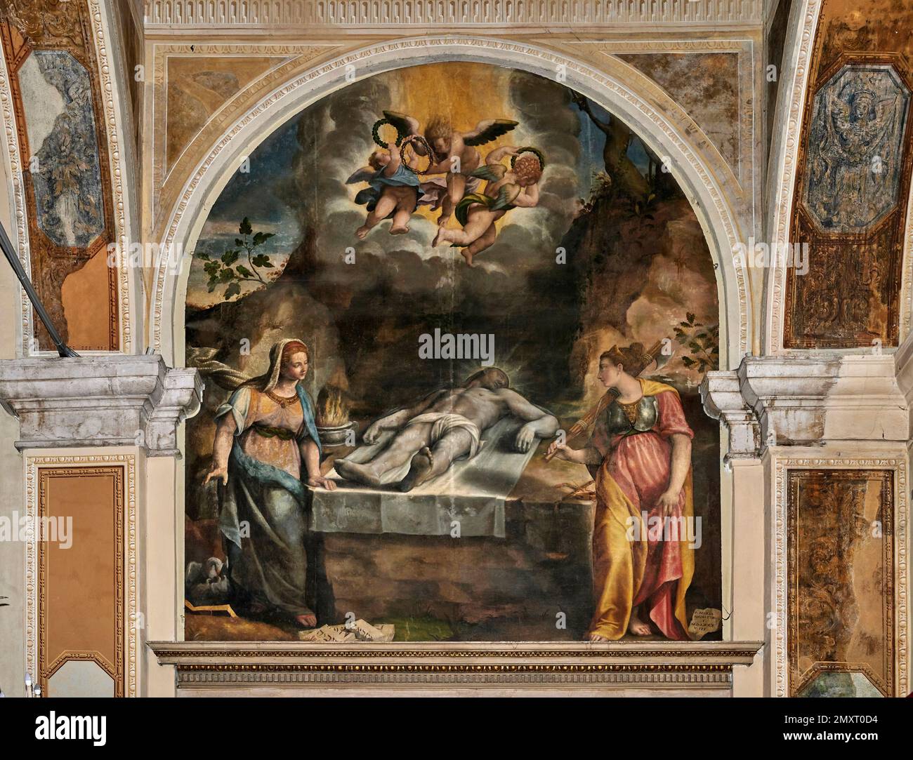 Cristo morto e deposto tra la Carità e la Giustizia - olio su tela ...