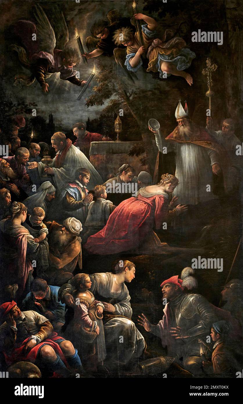 Battesimo di Sant'Afra - olio su tela - Francesco Da Ponte detto ...