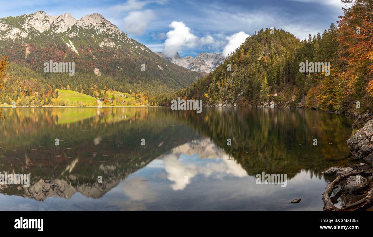 Lake Hintersteiner See near Scheffau at Wilder Kaiser mountains, Tyrol, Austria Stock Photo - Alamy