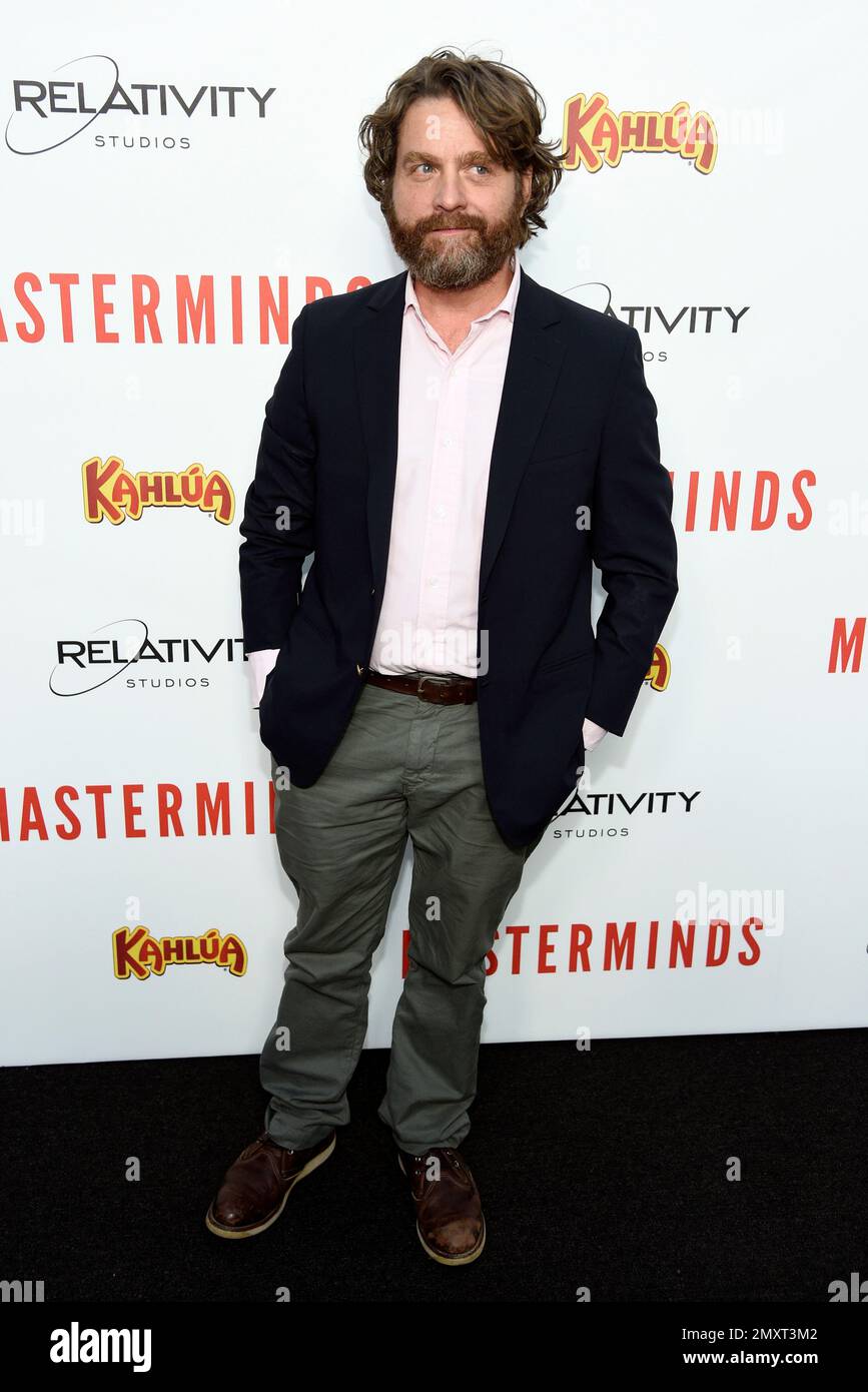 Zach Galifianakis, a cast member in "Masterminds," poses at the ...
