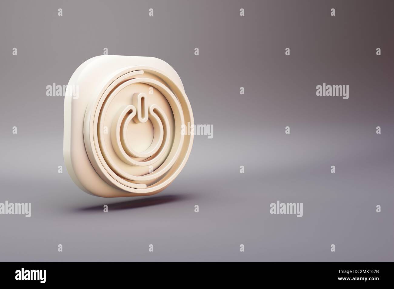 Beautiful illustration musical instrument Round Power Button symbol ...