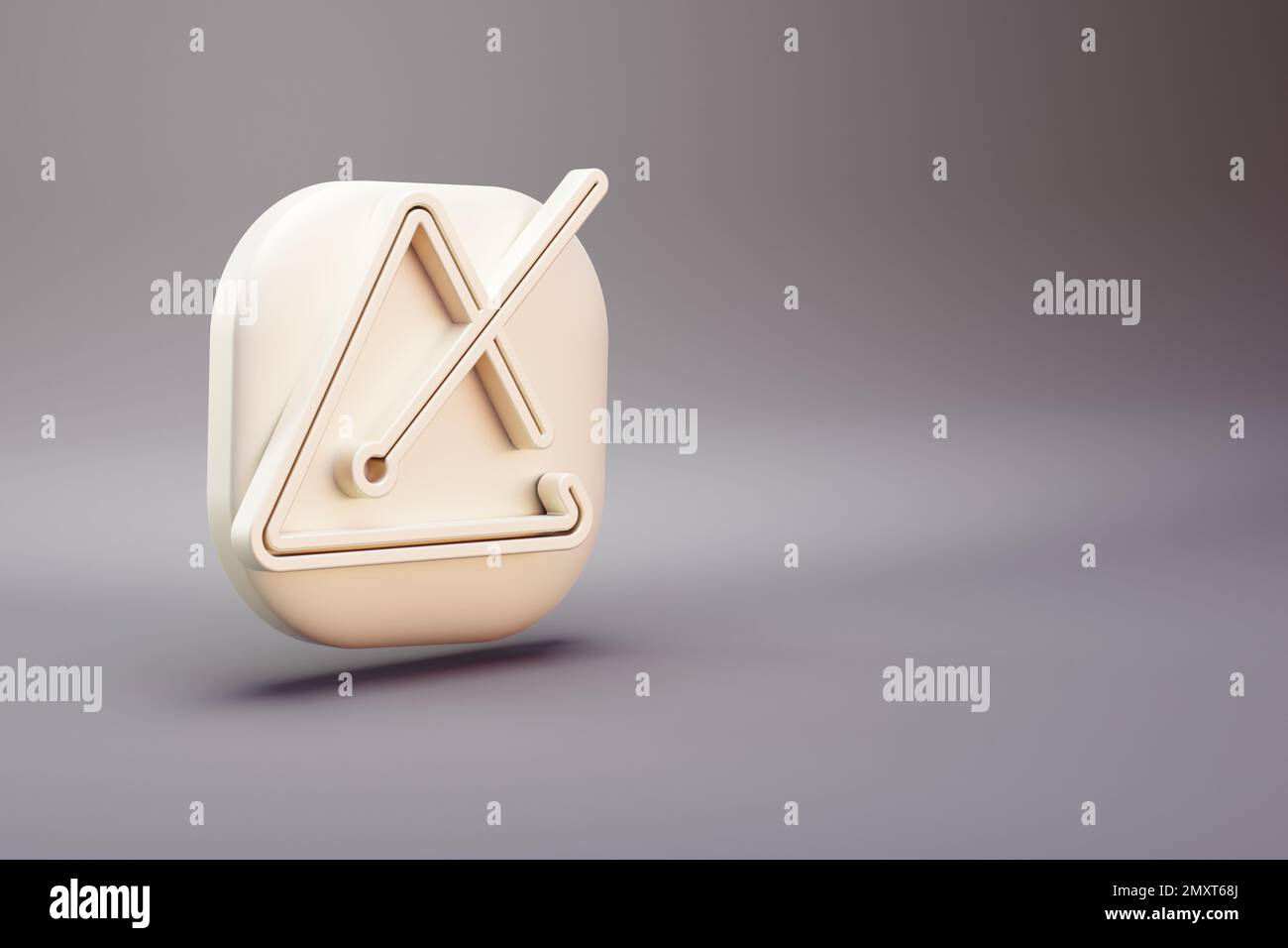 Beautiful illustration musical instrument Triangle symbol icons on a ...