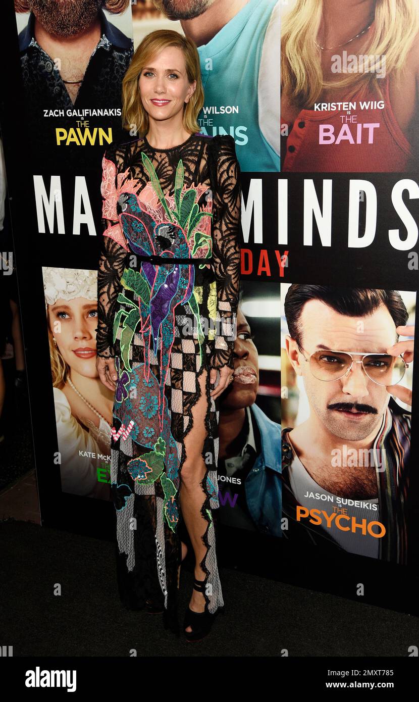 Kristen Wiig, a cast member in "Masterminds," poses at the premiere of ...