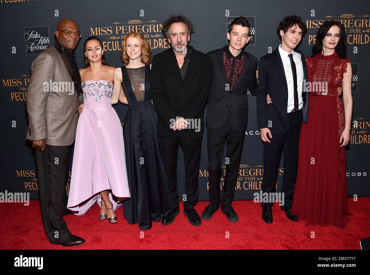 Actors Samuel L. Jackson, left, Ella Purnell, Lauren McCrostie ...
