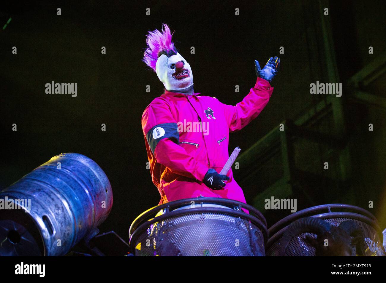 Shawn "Clown" Crahan of Slipknot performs during day 2 of Ozzfest meets ...