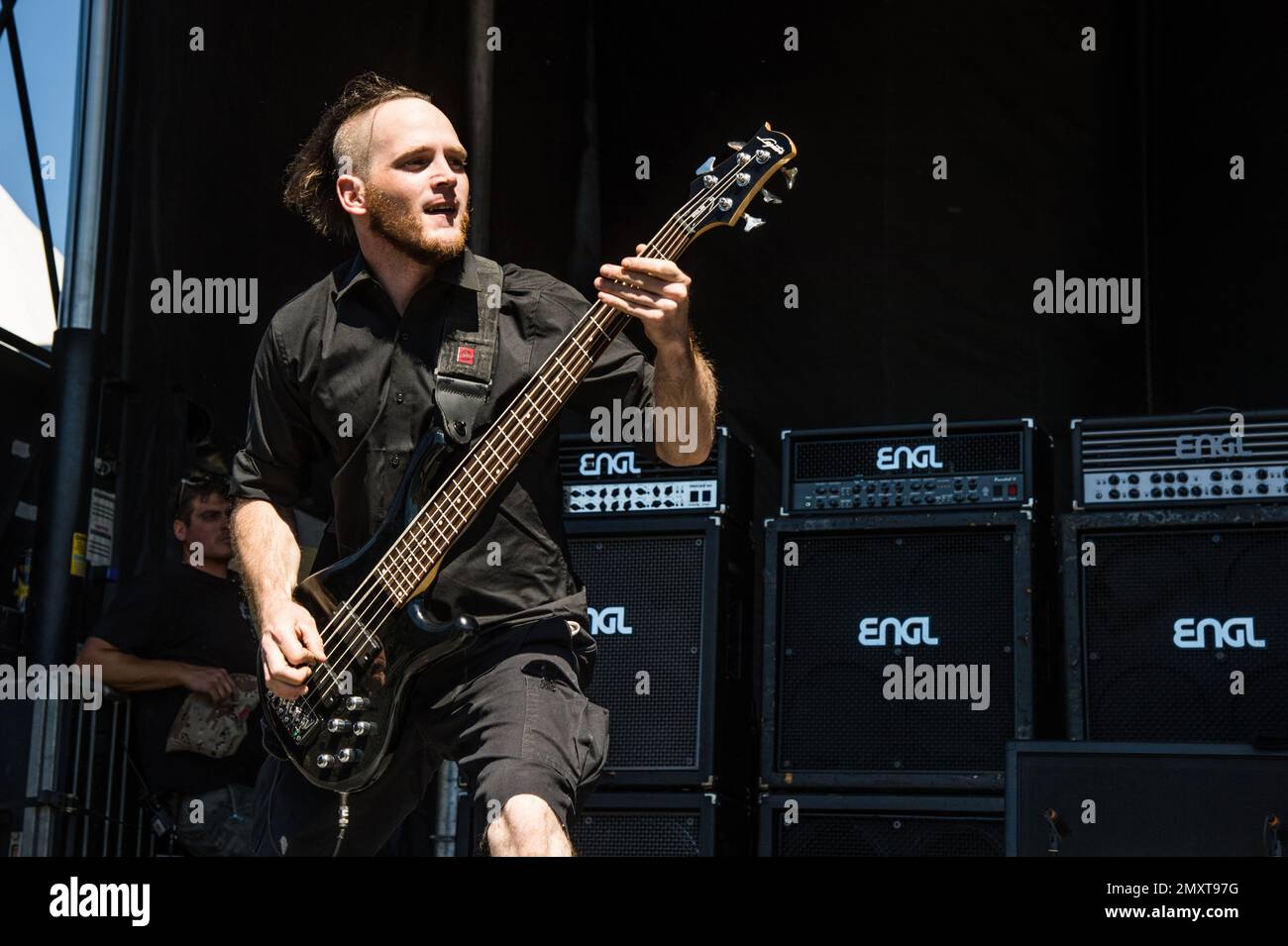 Phil Lockett of Emmure performs during day 2 of Ozzfest meets Knotfest ...