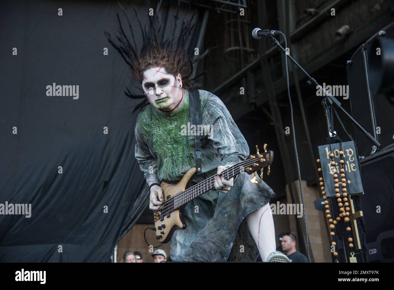 Ricky Olson of Motionless in White performs during day 2 of Ozzfest ...