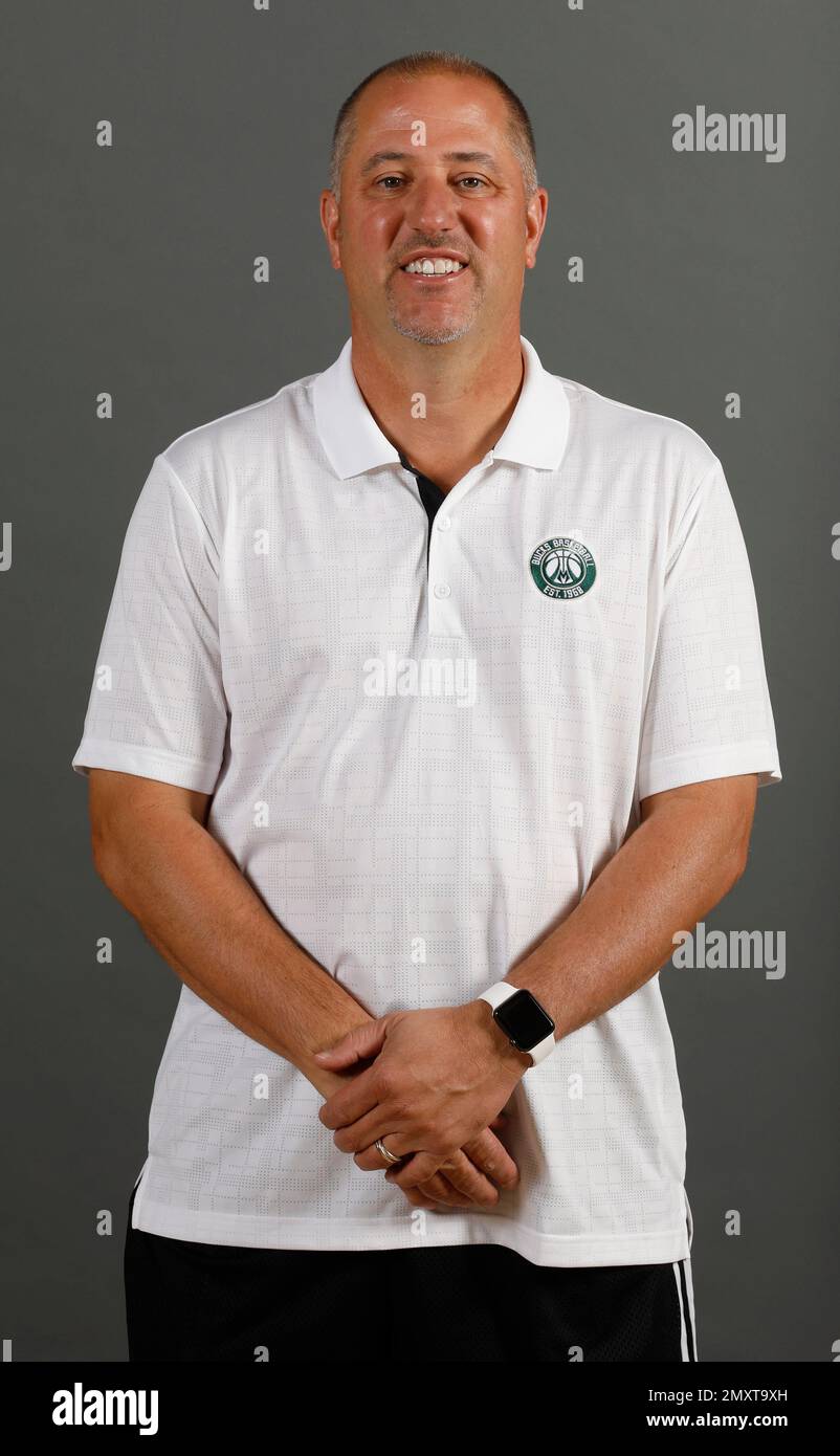 Milwaukee Bucks assistant coach Eric Hughes poses during an NBA ...