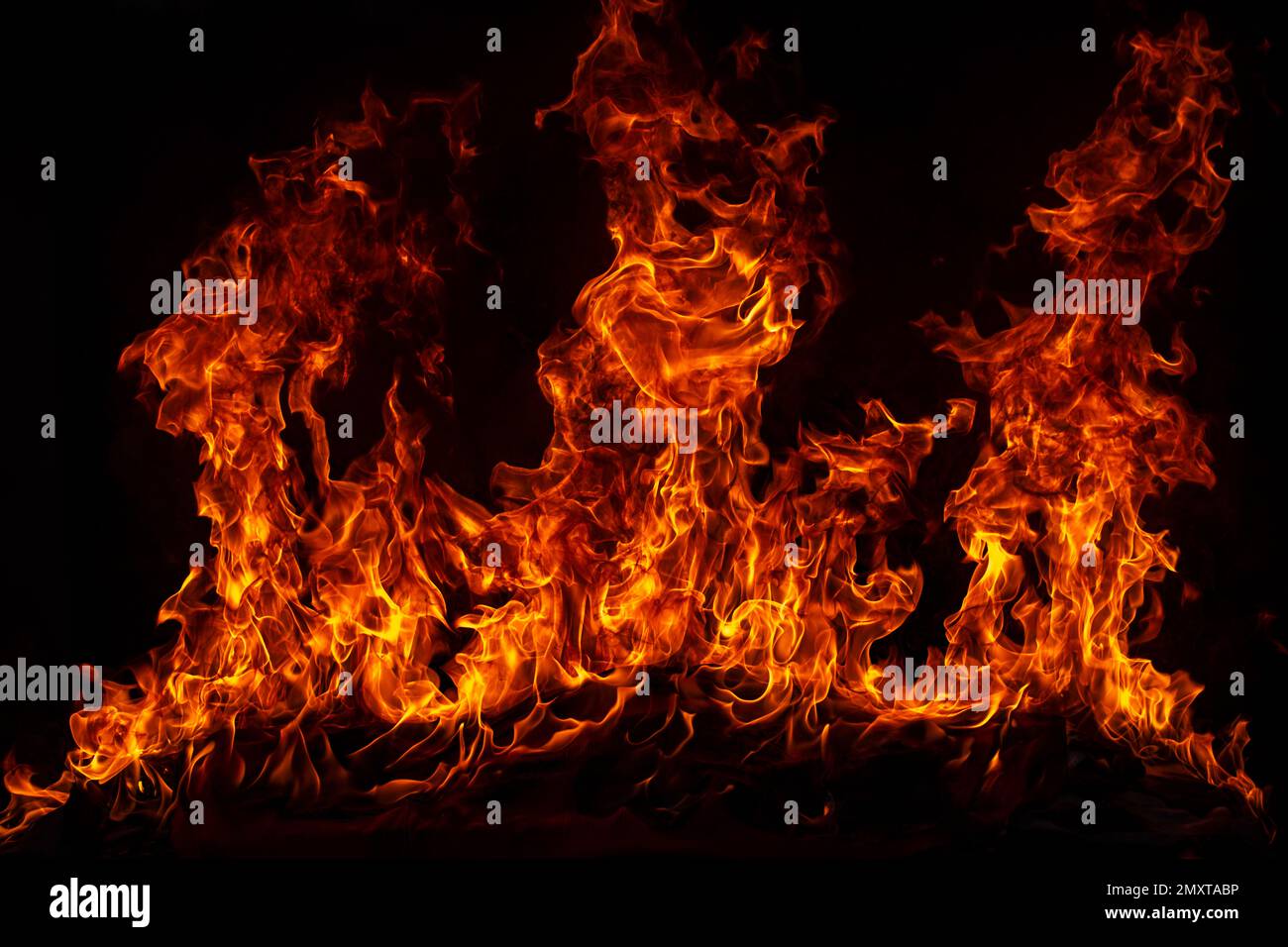 The fire, burning flame. Large burning flaming fire Stock Photo - Alamy