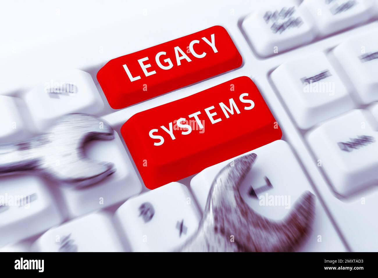 Conceptual display Legacy Systems, Business concept old method ...