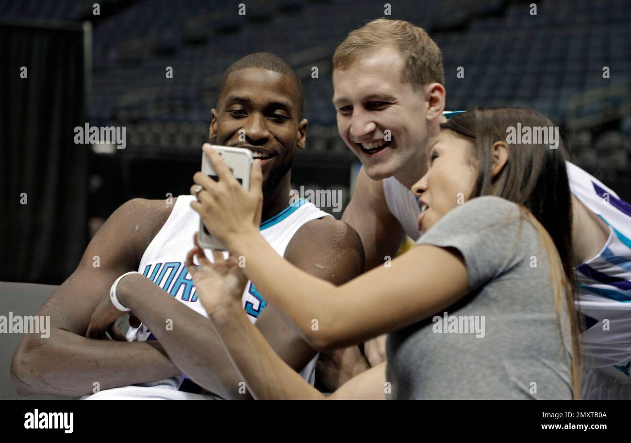 Charlotte Hornets' Cody Zeller, center, and Michael Kidd-Gilchrist ...