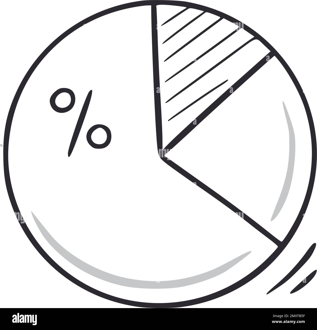 Growth statistics graphic doodle. Statistics chart hand drawn sketch ...