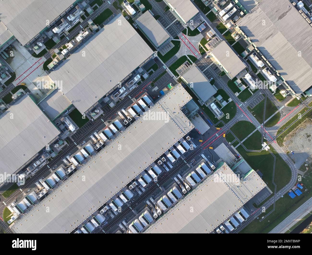 A top down aerial drone photo captures the impressive scale and design ...