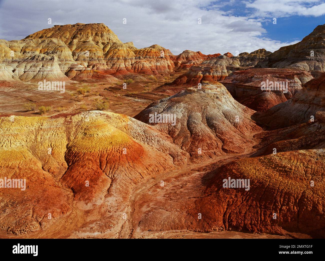 Colorful mountains in xinjiang Stock Photo - Alamy