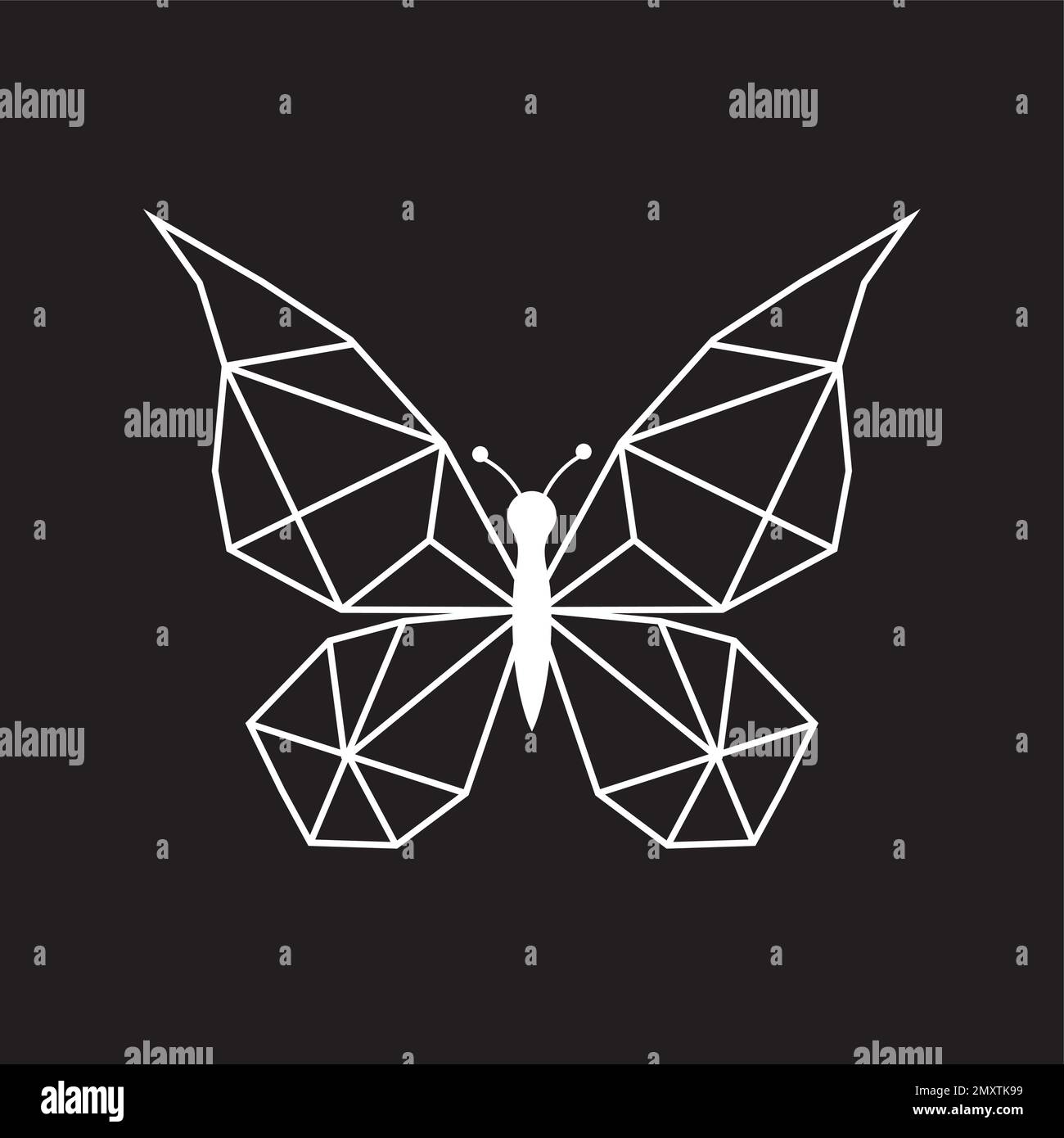 LOW POLY LOGO ICON SYMBOL TRIANGLE BUTTERFLY GEOMETRIC POLYGONAL eps ...