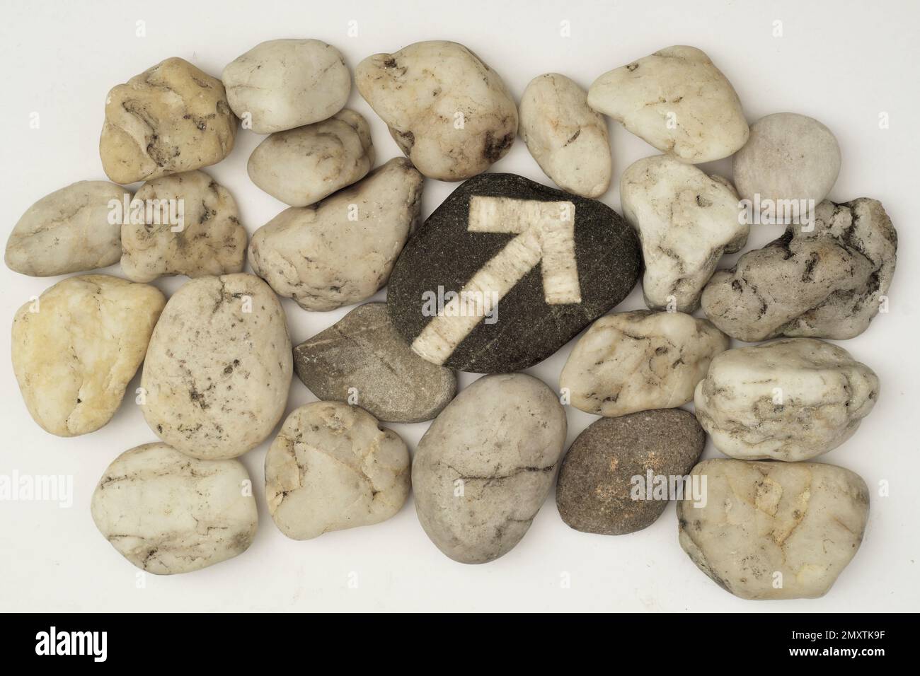 Fresh ideas or business transformation concept with pile of stones and ...