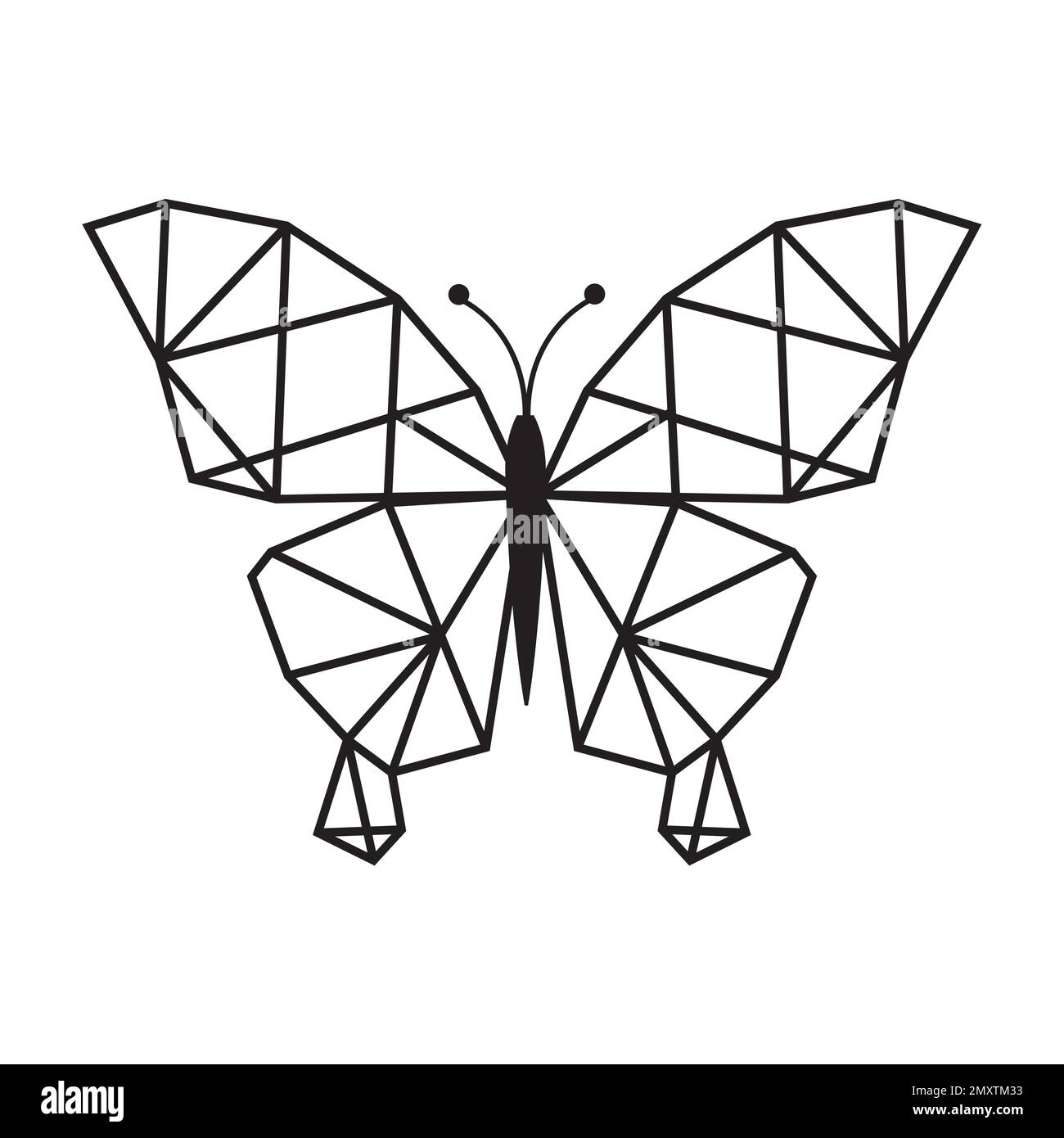LOW POLY LOGO ICON SYMBOL TRIANGLE BUTTERFLY GEOMETRIC POLYGONAL eps ...