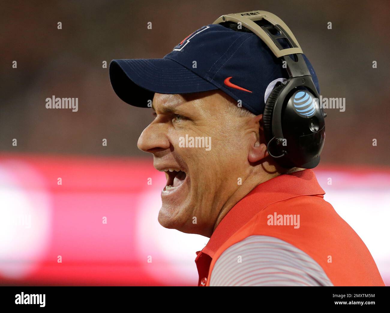 Arizona head coach Rich Rodriguez in the second half during an NCAA ...