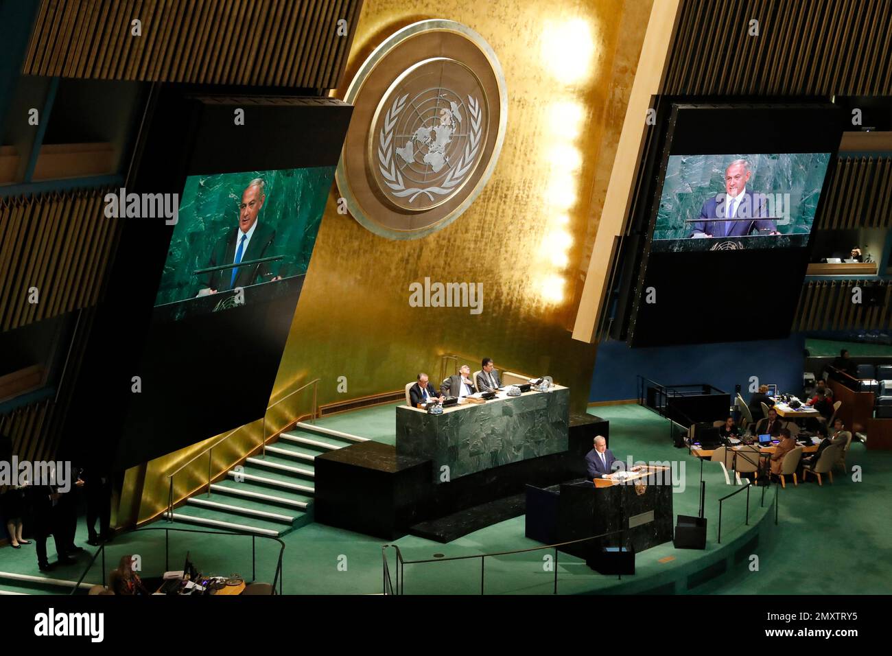 Benjamin Netanyahu, Prime Minister of Israel, speaks during the 71st ...