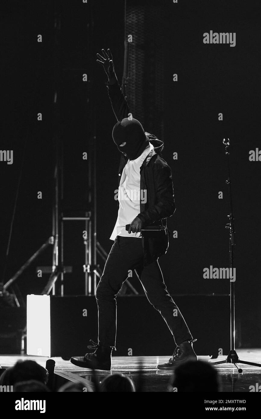 Tyler Joseph of the music group Twenty One Pilots performs at the 2016 ...