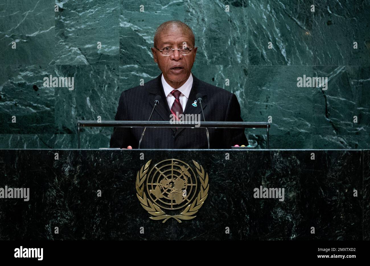 Lesotho's Prime Minister Pakalitha Bethuel Mosisili addresses the 71st session of the United ...