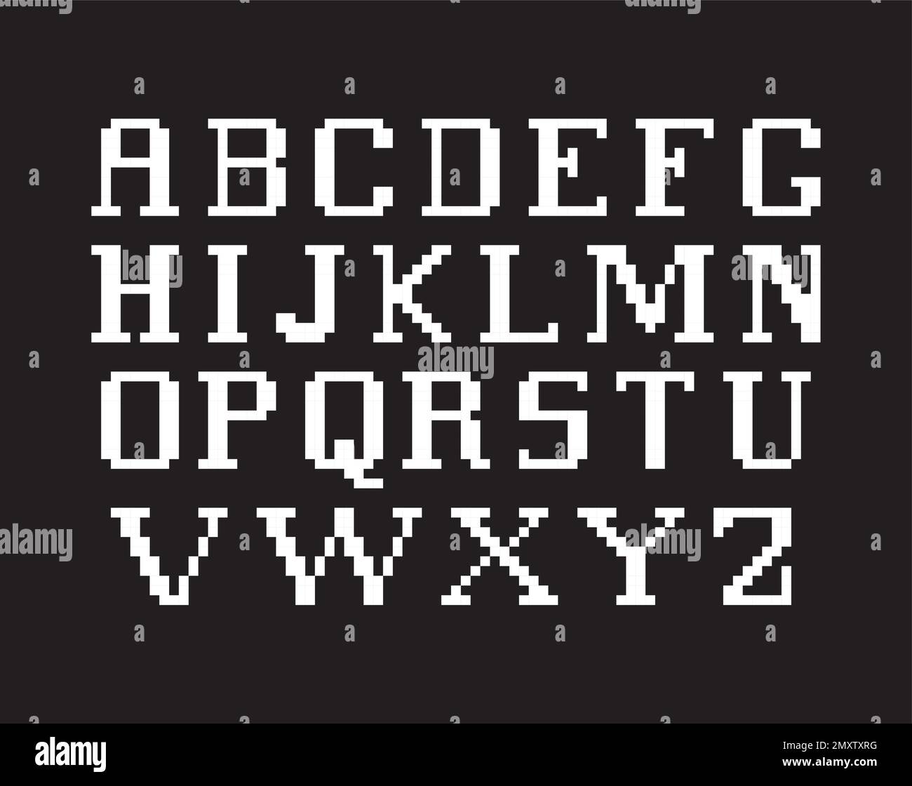 Pixel alphabet Russian vector illustration eps Stock Vector Image & Art ...