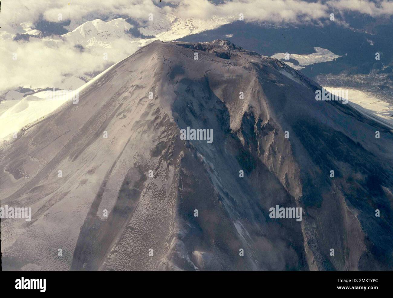 In this image provided by NASA, is an aerial view of Mount St. Helens ...
