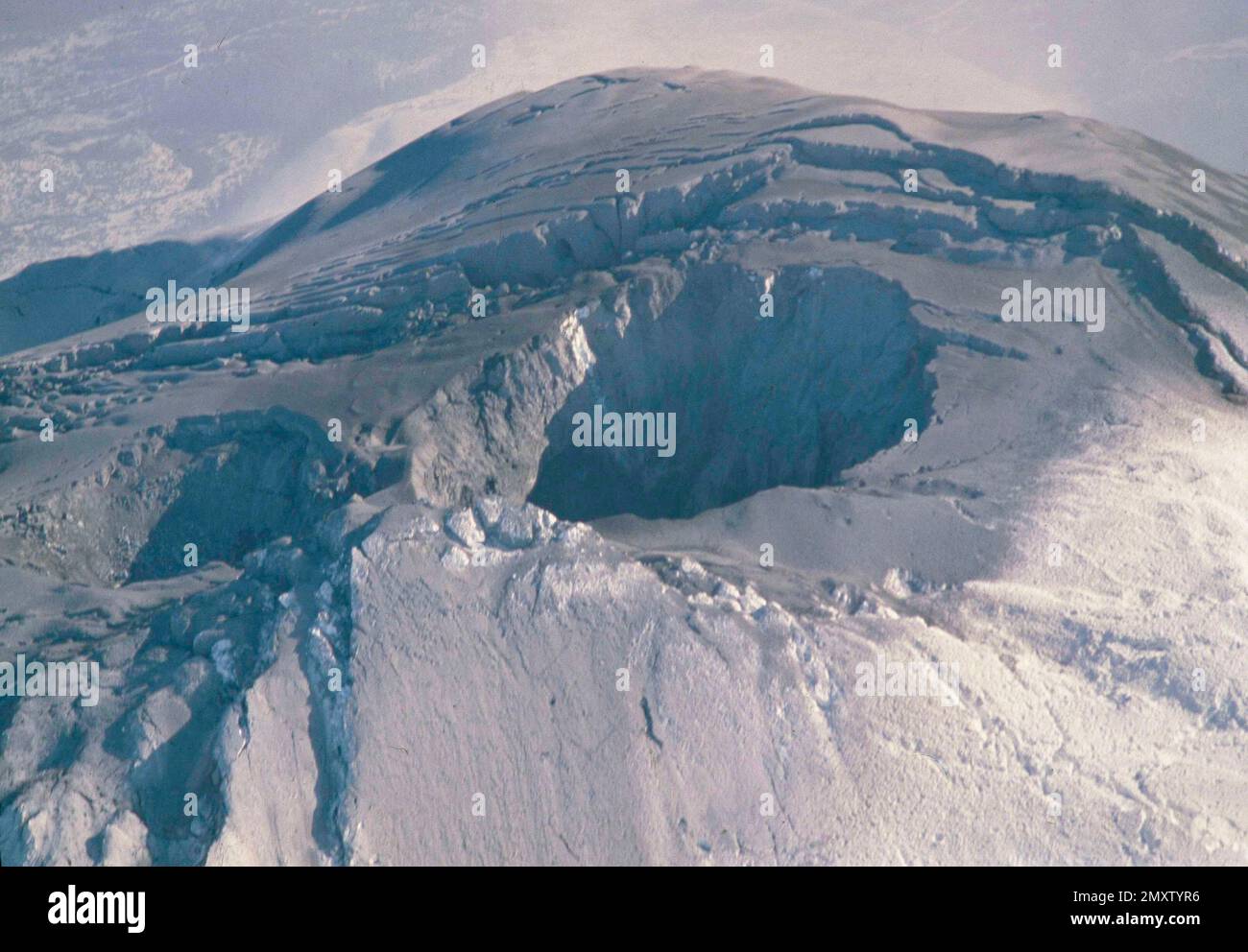 In this image provided by NASA, is an aerial view of Mount St. Helens ...