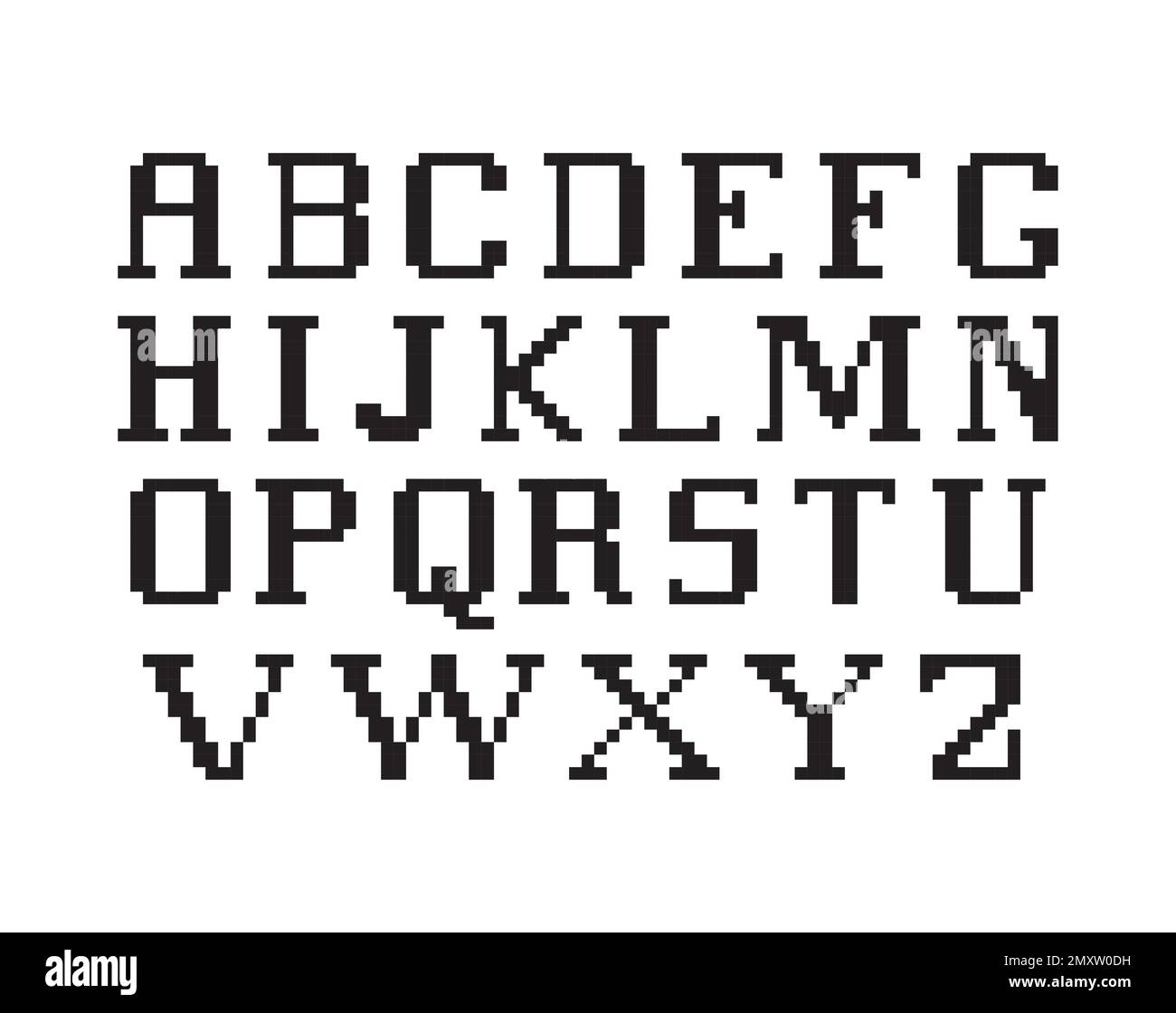 Pixel alphabet English vector illustration eps Stock Vector Image & Art ...