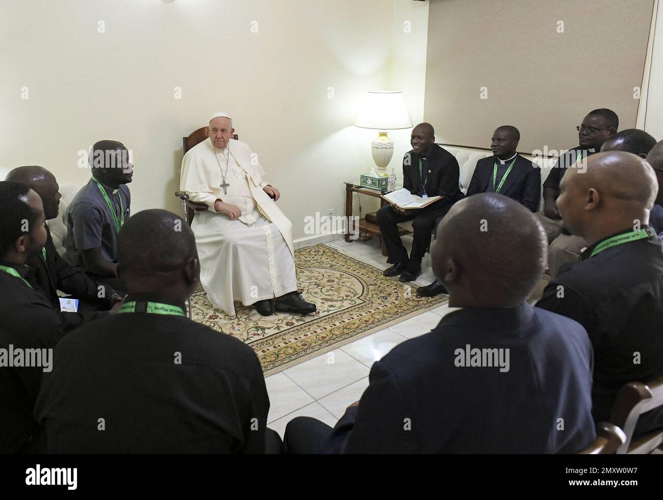 Pope Francis meets with a group of South Sudanese Jesuits in Juba ...
