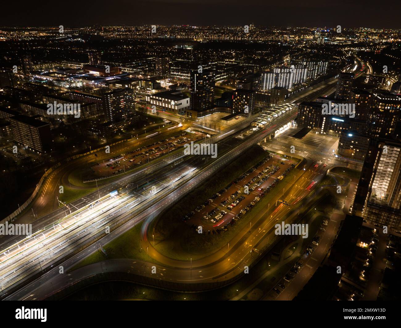 A bird's eye view of the bustling Noord Zuid metro station, showcasing ...