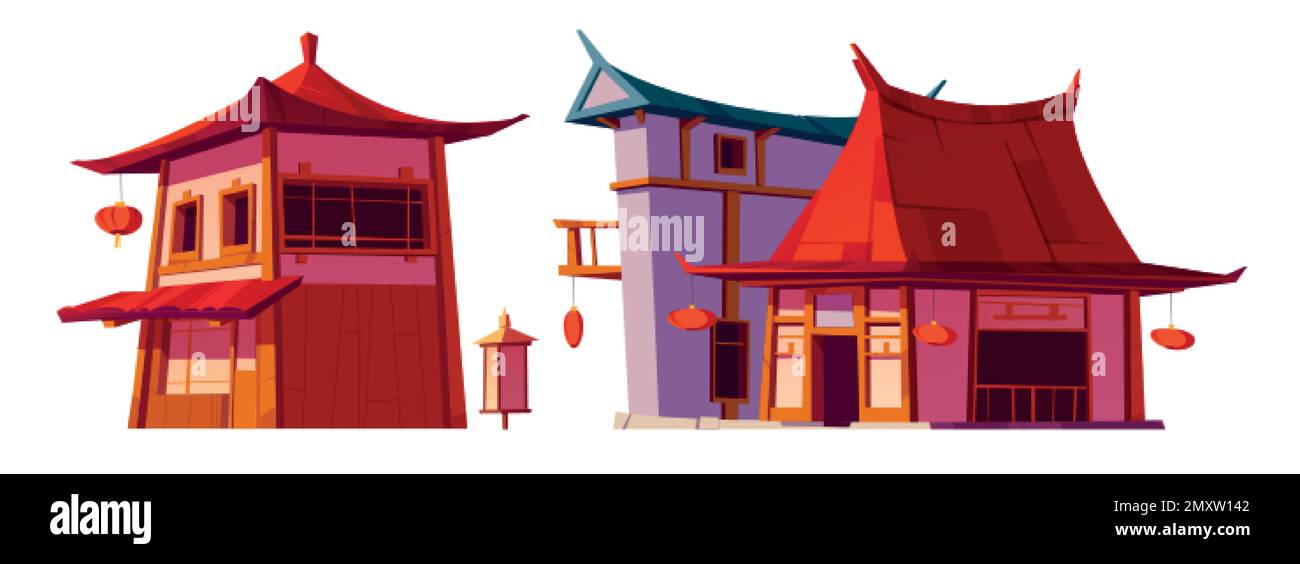 Asian architecture, chinese houses, traditional oriental buildings in ...