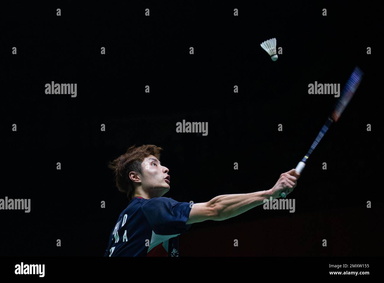 Shi Yu Qi of China plays against Lin Chun Yi of Chinese Taipei during ...