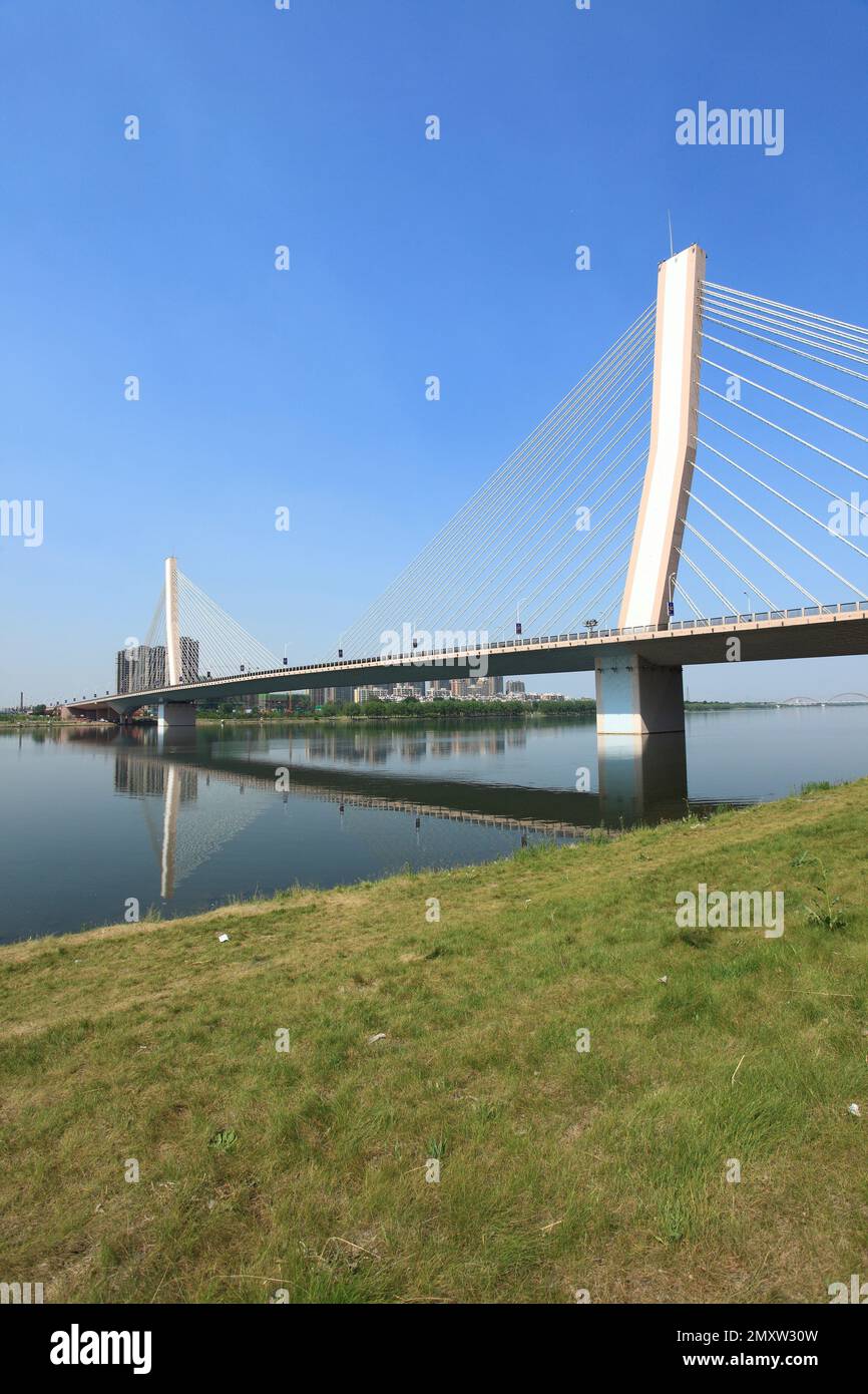 The prosperous bridge, hun river Stock Photo - Alamy