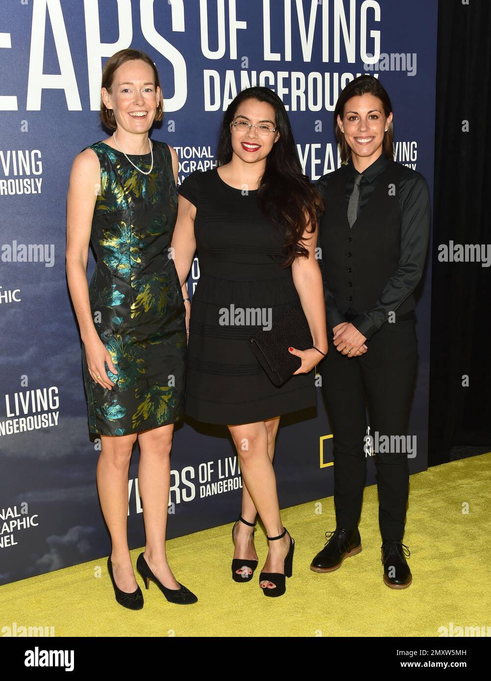 Mary Anne Hitt, left, Duke Ortiz and Christine Nannicelli attend the ...