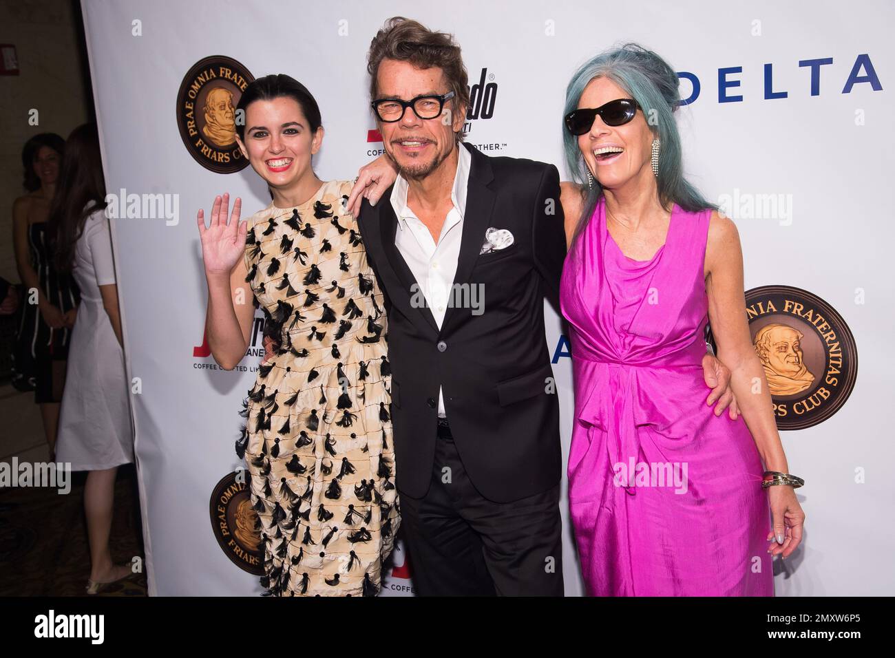 Leah Hennessey, David Johansen and Mara Hennessey attend the Friars ...