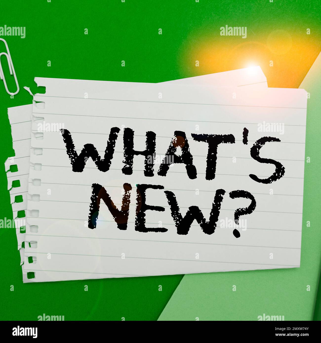 Writing displaying text What's New, Internet Concept Asking about ...