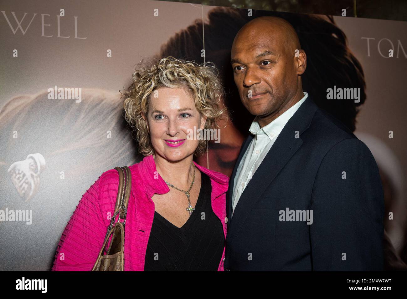 Colin Salmon and Fiona Hawthorne pose for photographers upon arrival at ...
