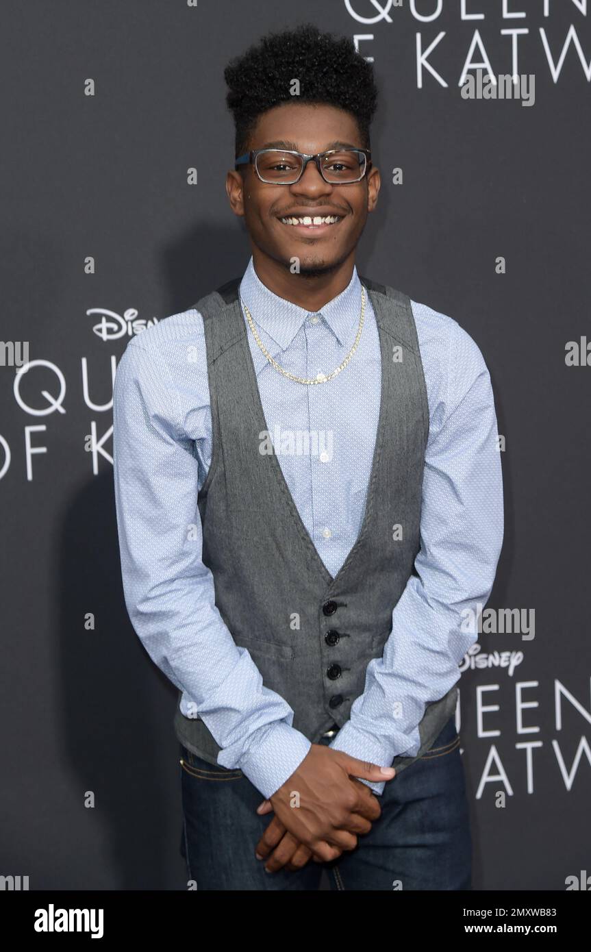 Kamil McFadden attends the LA Premiere of "Queen of Katwe" held at the ...