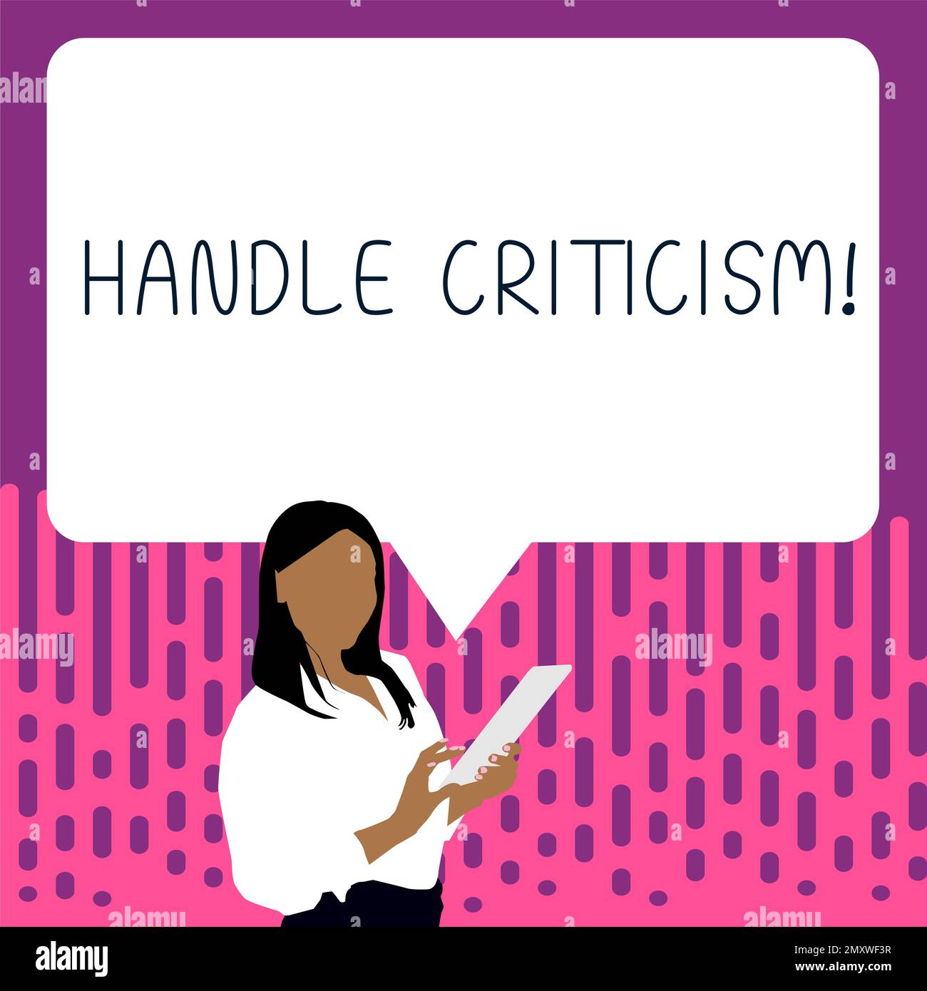 Hand writing sign Handle Criticism. Conceptual photo process of ...