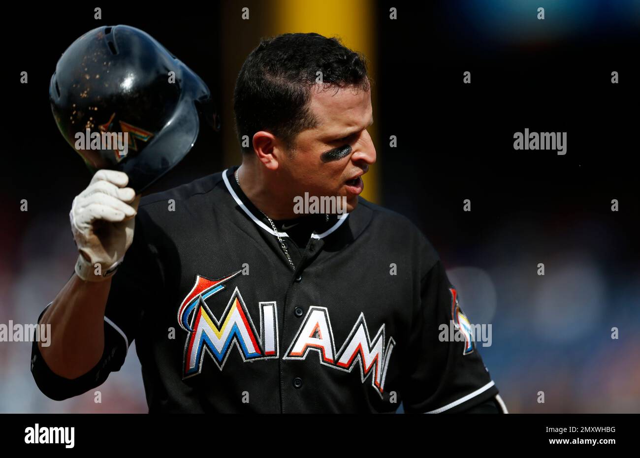 Miami Marlins' Martin Prado in action during a baseball game against ...