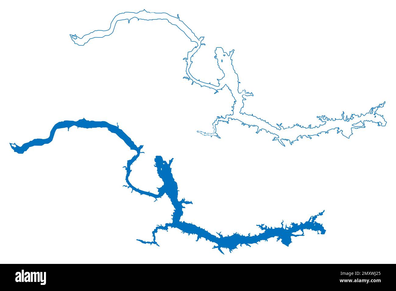 Lake Sakakawea Reservoir (United States of America, North America, us ...