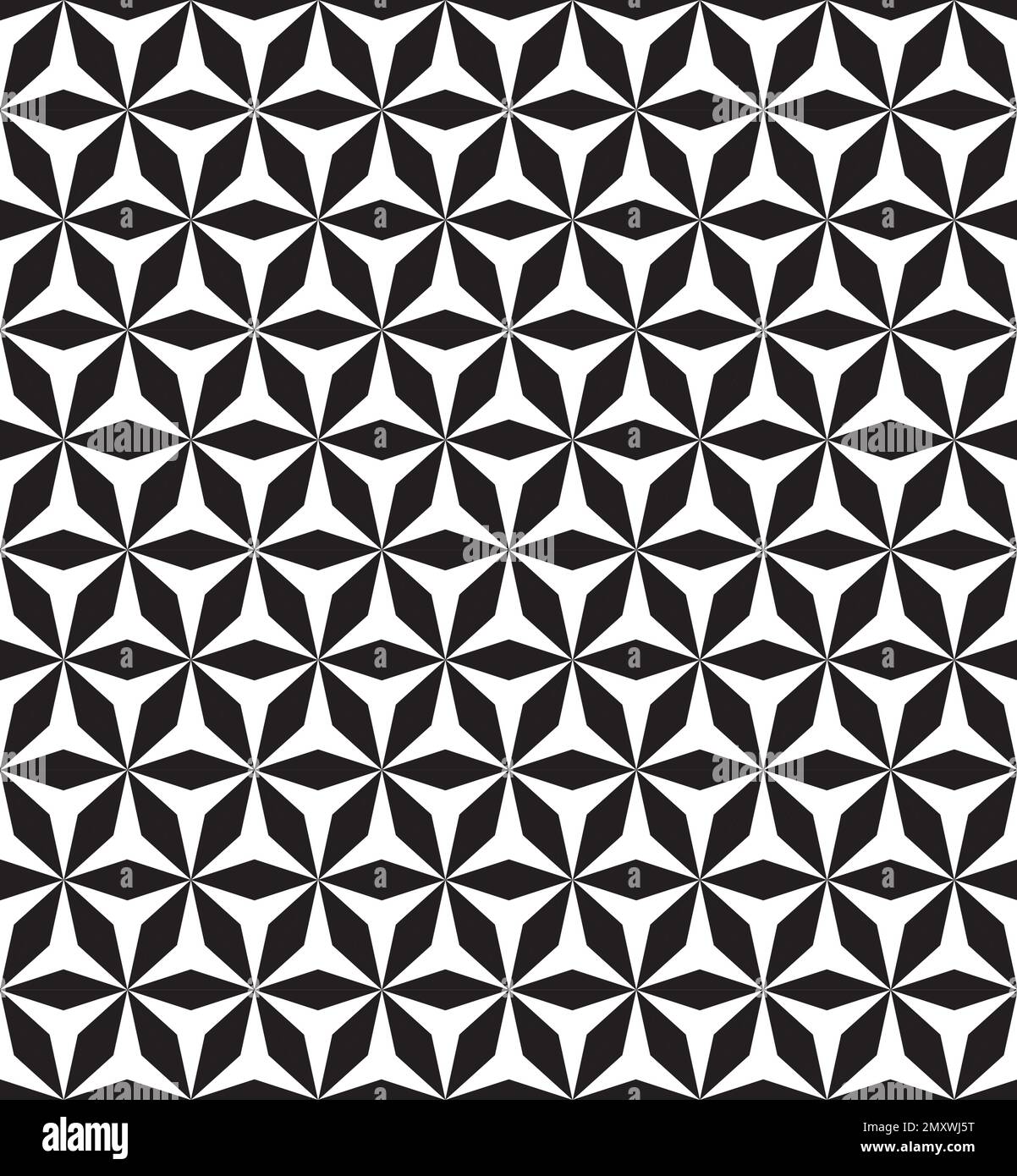 Seamless black - white geometric pattern vector illustration Stock ...