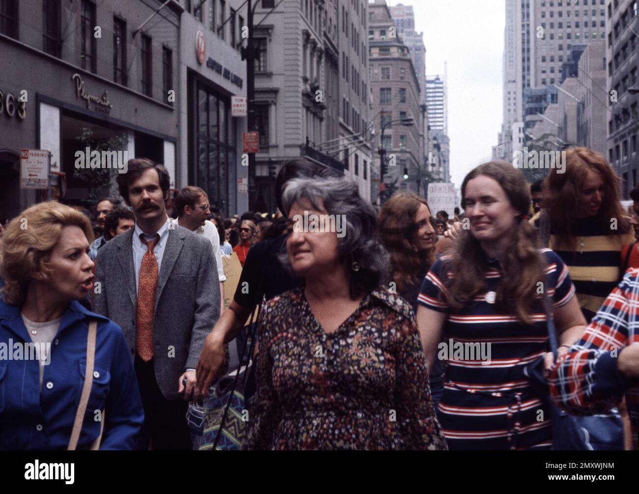 National Organization for Women co-founder Betty Friedan, center ...