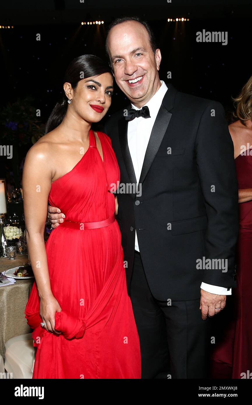 Priyanka Chopra, left, and Ben Sherwood attend Ferrari at the 68th ...