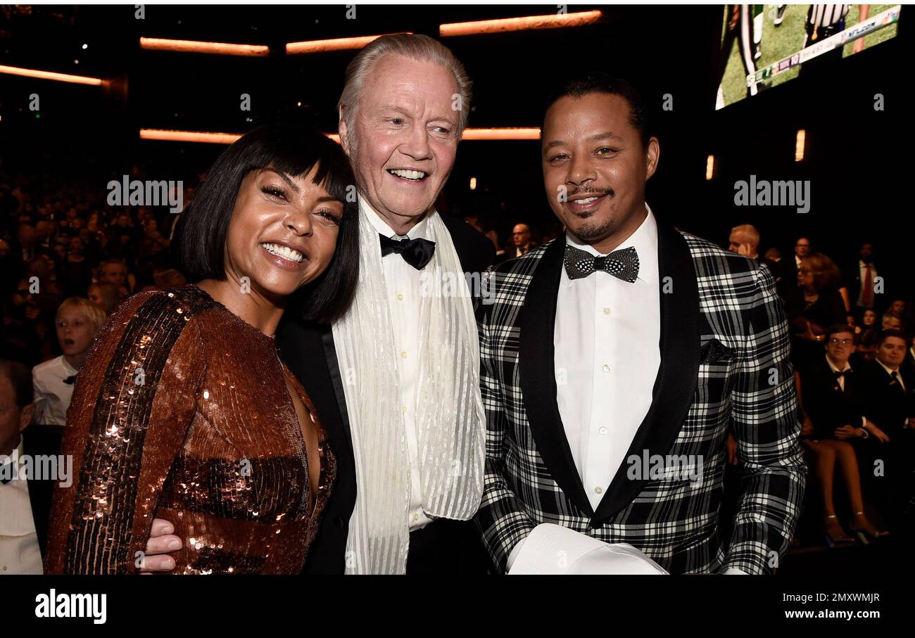 Jon Voight, left, Taraji P. Henson, and Terrence Howard pose in the ...