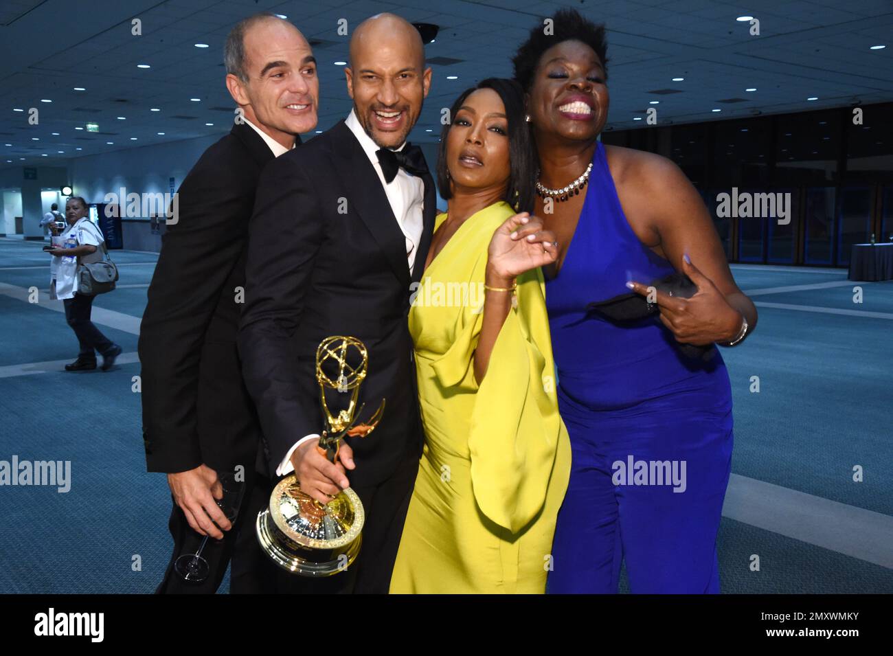 Michael Kelly, from left, Keegan Michael-Key, winner of the award for ...