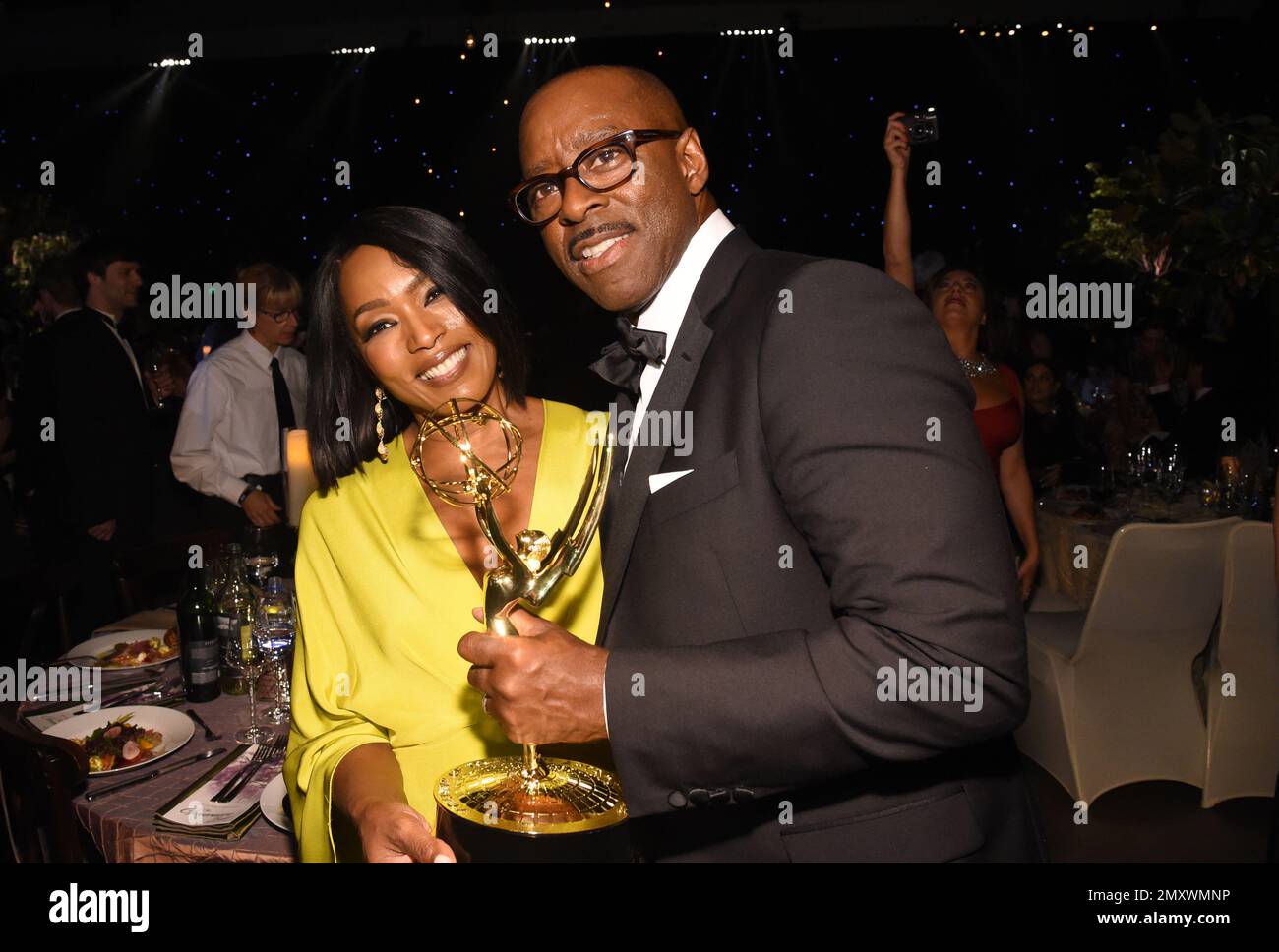 Angela Bassett, left, and Courtney B. Vance attend the Governors Ball ...